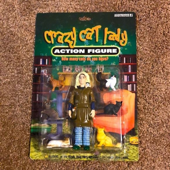 Toys | Accoutrements Nibcrazy Cat Lady Action Figure With 6 Cats Gag ...